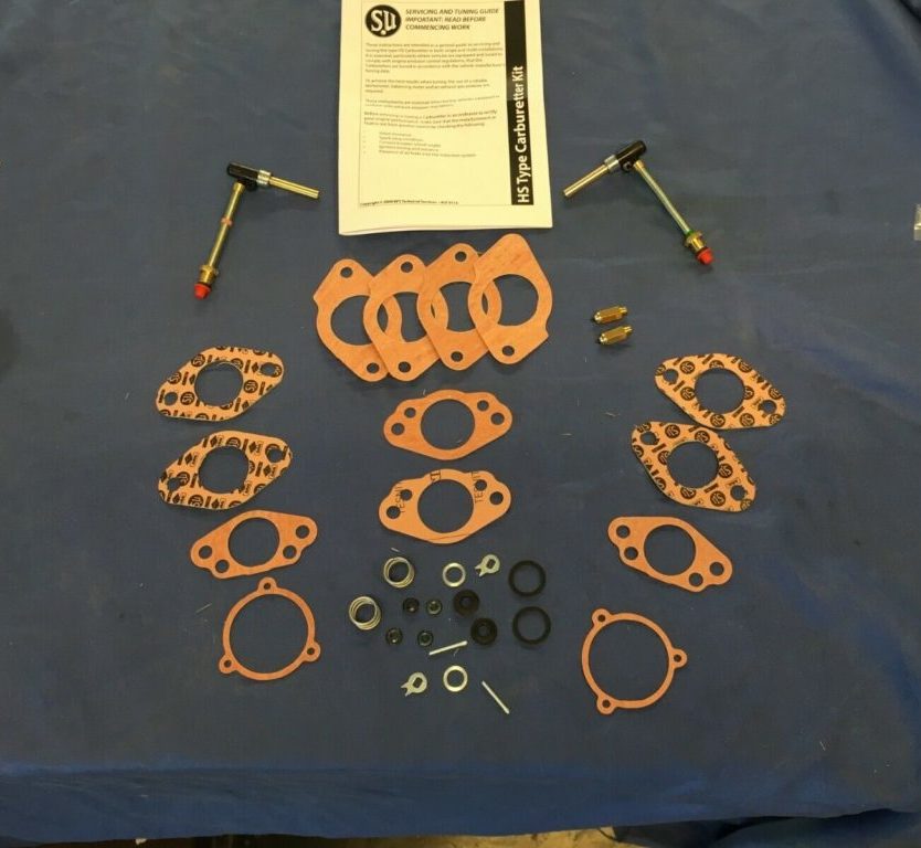 (5) WZX1859 CARB SERVICE KIT HS4 MGB FLOAT BOWL ON SIDE